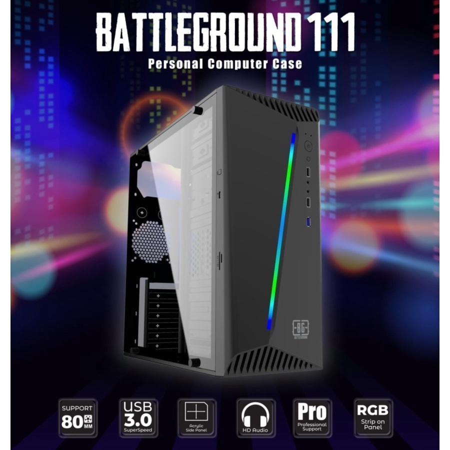 Jual CASING PC GAMING CASE SIMBADDA BATTLEGROUND BG111 BG 111 TG ...