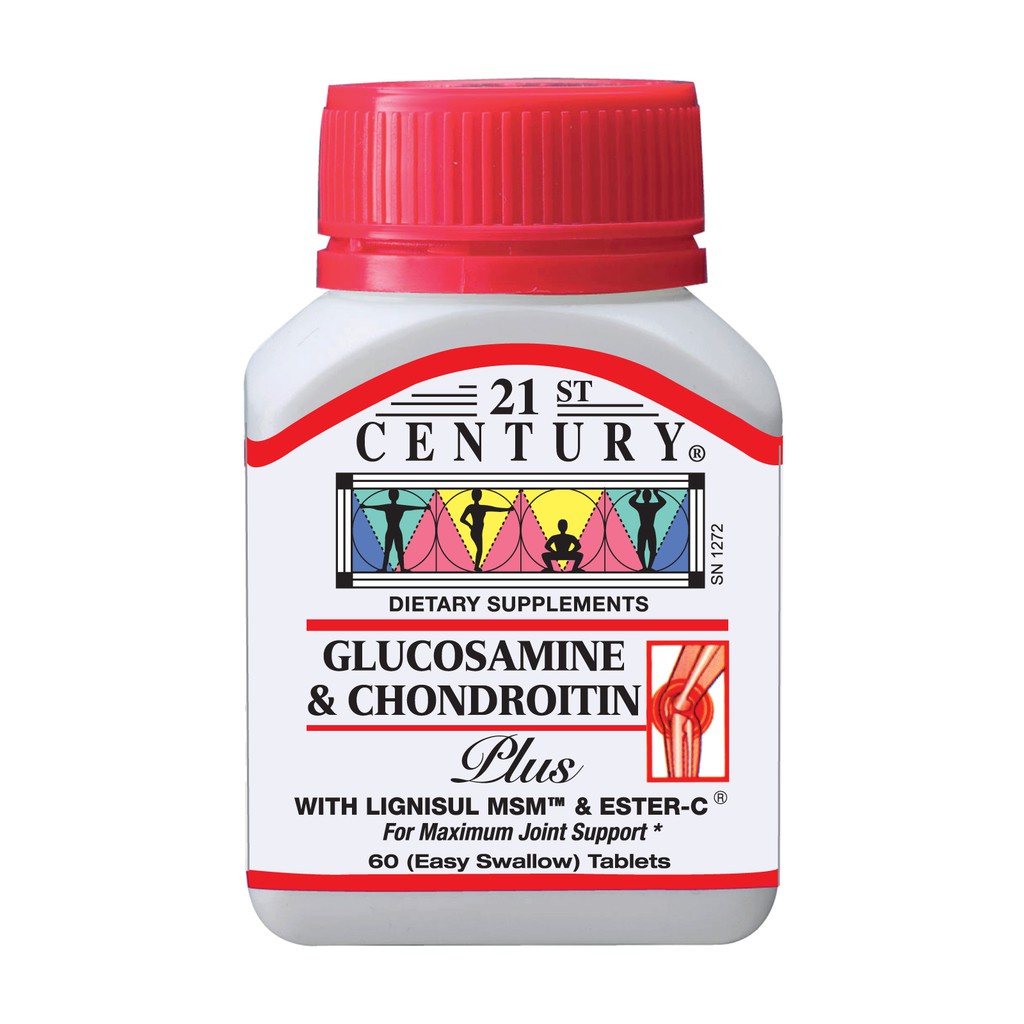 Jual Vitamin Sendi 21st Century Glucosamine Chondroitin Isi 60 Tablet ...