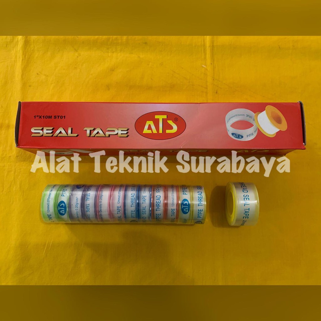 Jual ISI 12 PCS SEAL TAPE ATS 1/2" ; 1" INCH 10 M METER / ISOLASI AIR ...