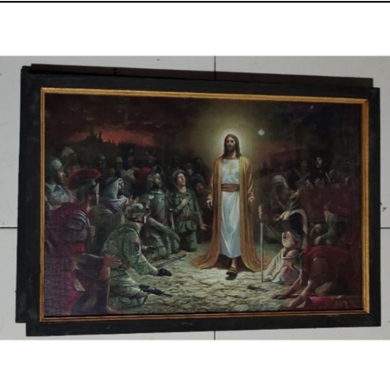 Jual Lukisan cetak murah gambar siraman rohani Yesus Kristus plus ...