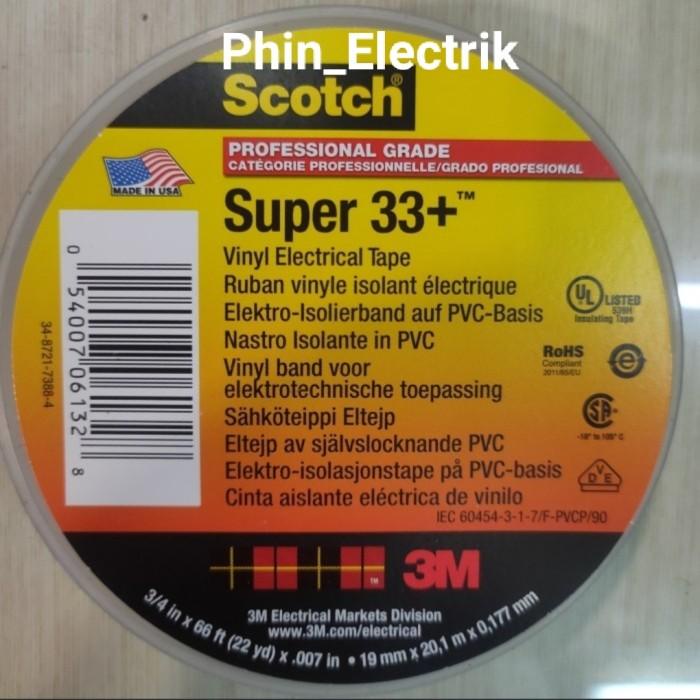 Jual 3M scotch super 33+ super vinyl eletrical tape isolasi listrik 3M ...