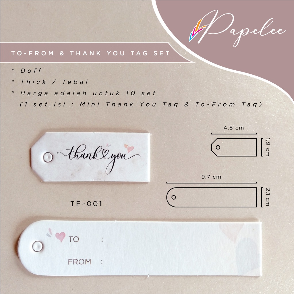 Jual TO-FROM & THANK YOU SET TAG / Tag Hampers | Shopee Indonesia