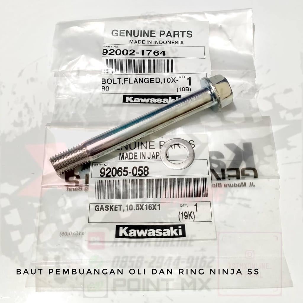 Jual Baut tap oli ninja ss include ring almu original kawasaki | Shopee ...