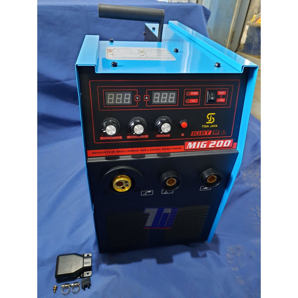 Jual MESIN LAS MIG 200 INVERTER MIG/MMA WELDING MACHINE merk TIGA JAYA ...