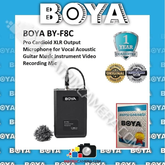 Jual BOYA BY-F8C Pro Cardioid Microphone for music instrument vocal ...