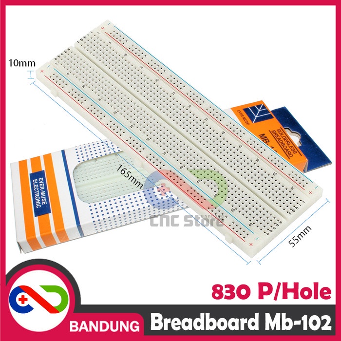 Jual Jy51Opws [Cnc] Breadboard Mb-102 Solderless 830 830P Y50lw | Shopee Indonesia