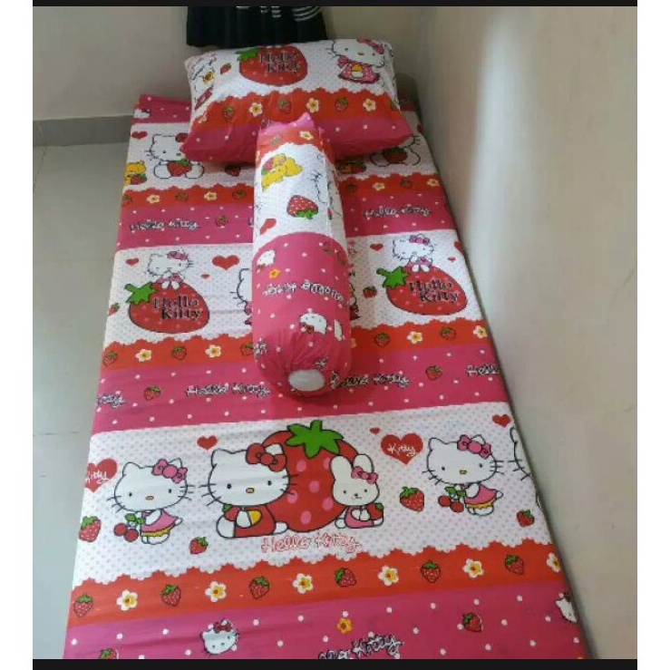 Jual sprai kasur single 120X200 SPRAI MURAH SPRAI KARAKTER HELLO KITY ...