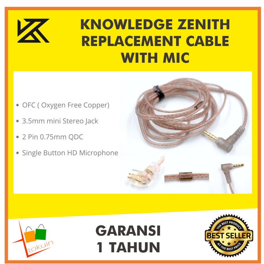 Jual Kabel KZ ZSN / PRO Cable Replacement Original Type C With Mic ...