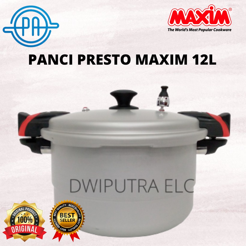 Jual PANCI PRESTO MAXIM 12L 12 LITER Maxim Presto Pressure Cooker 30 cm | Shopee Indonesia