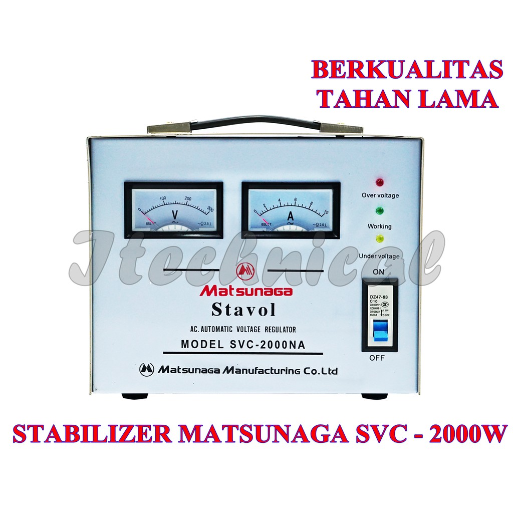 Jual Stavolt SVC 2000W Matsunaga / Stabilizer SVC 2000VA MTS / 2000 ...