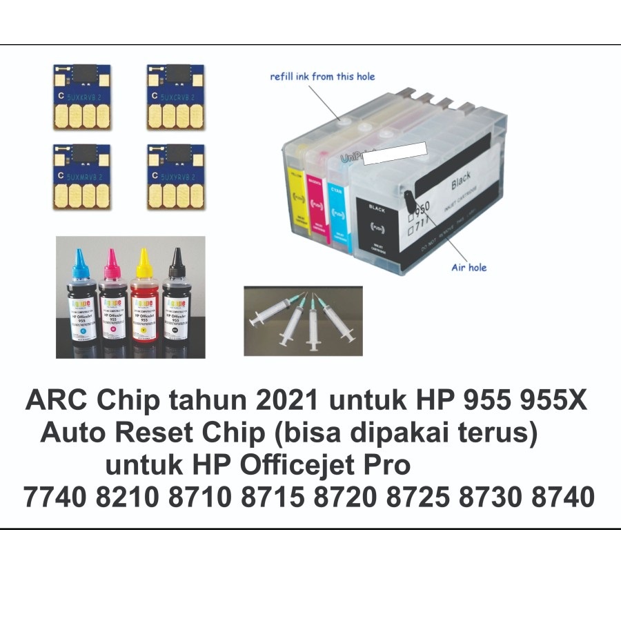 Jual HP 955 paket lengkap chip versi 2021 autoreset BERGARANSI | Shopee ...