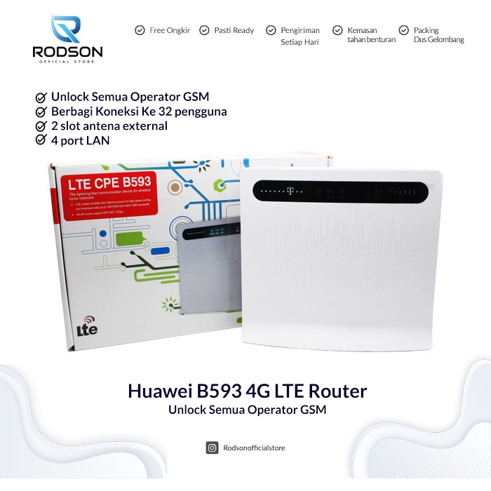 Jual Huawei B593 LTE Modem 4G CPE WiFi Router | Shopee Indonesia