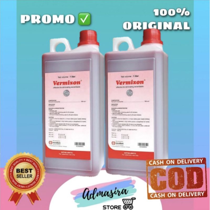 Jual VERMIXON 1 Liter Medion obat cacing ayam unggas | Shopee Indonesia