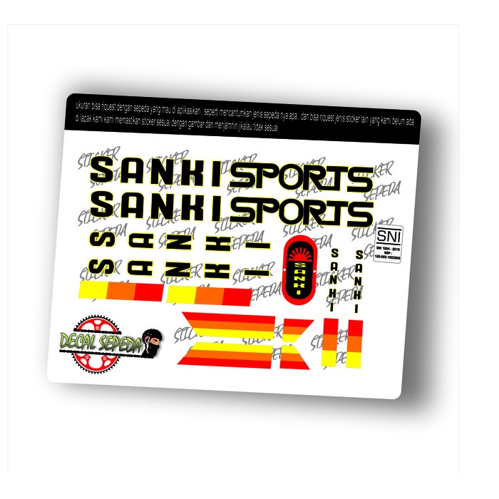 Jual Decal Sepeda Sanki - Sticker Sepeda Full Cutting | Shopee Indonesia