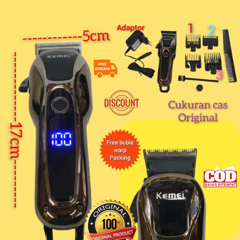 Jual Alat Mesin Cukur Rambut Pria Dewasa Anak Kliper Murah Terbaik Hair Clipper Kemei KM 1990 ...