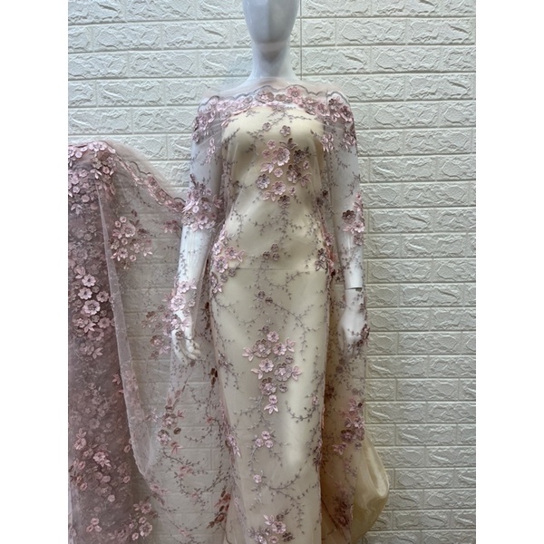 Jual sakura blossom tulle, tile bunga, tile mewah | Shopee Indonesia