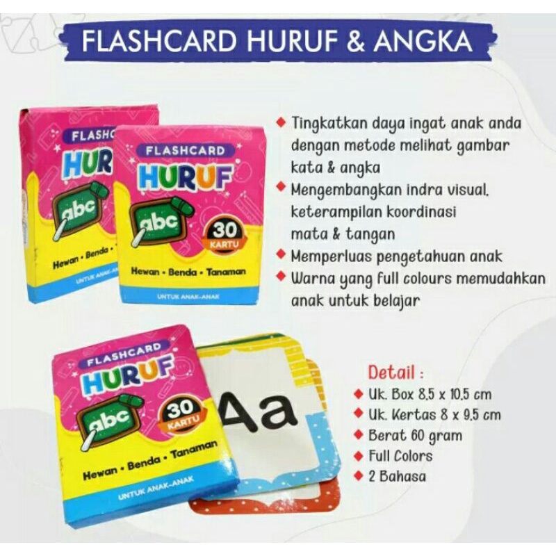 Jual flash card huruf / kartu pintar huruf | Shopee Indonesia