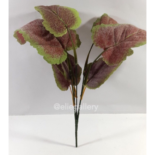 Jual Daun Aglaonema Artificial / Daun Artificial (Merah Gradasi Hijau ...