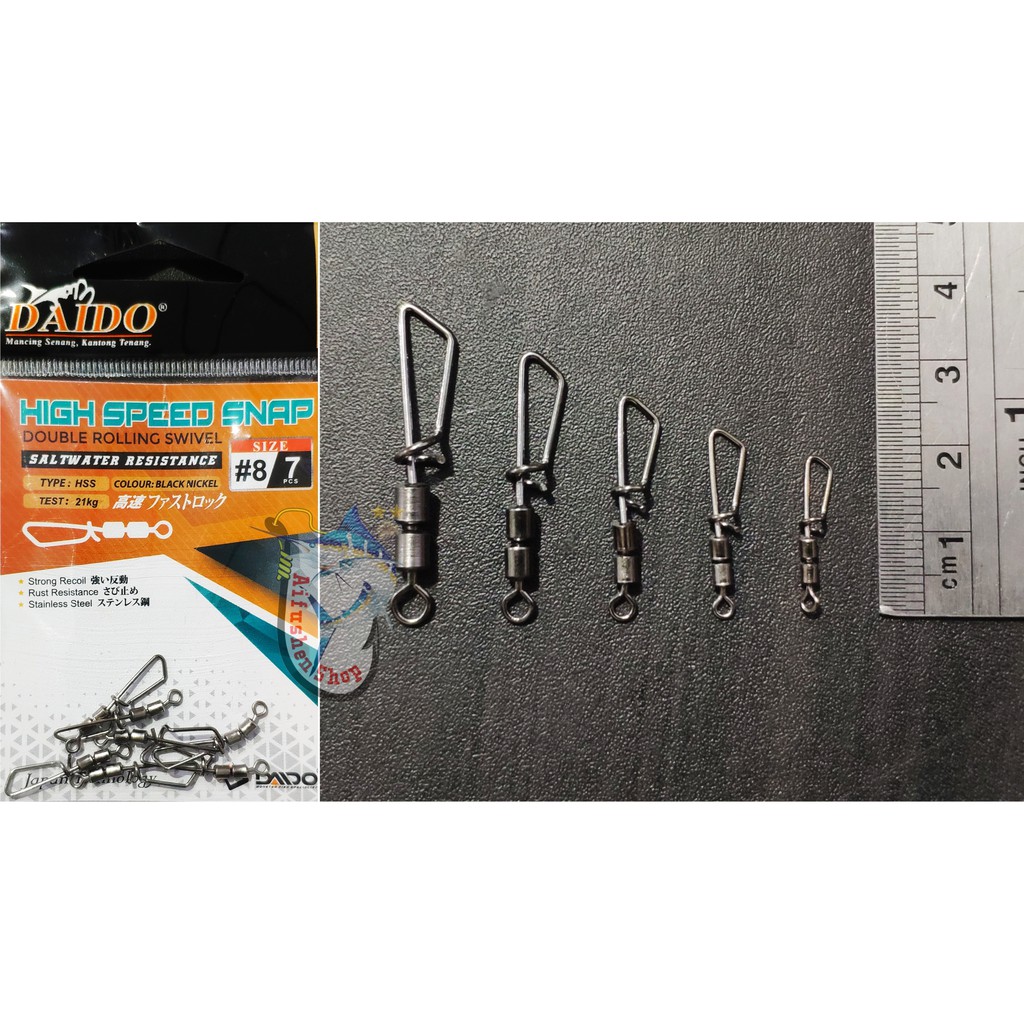 Jual DAIDO SNAP DOUBLE ROLLING SWIVEL | Shopee Indonesia