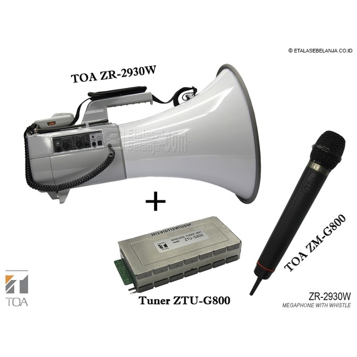 Jual TOA ZR-2930W + MIC WIRELESS TOA ZM-800 - MEGAPHONE WITH WHISTLE ...