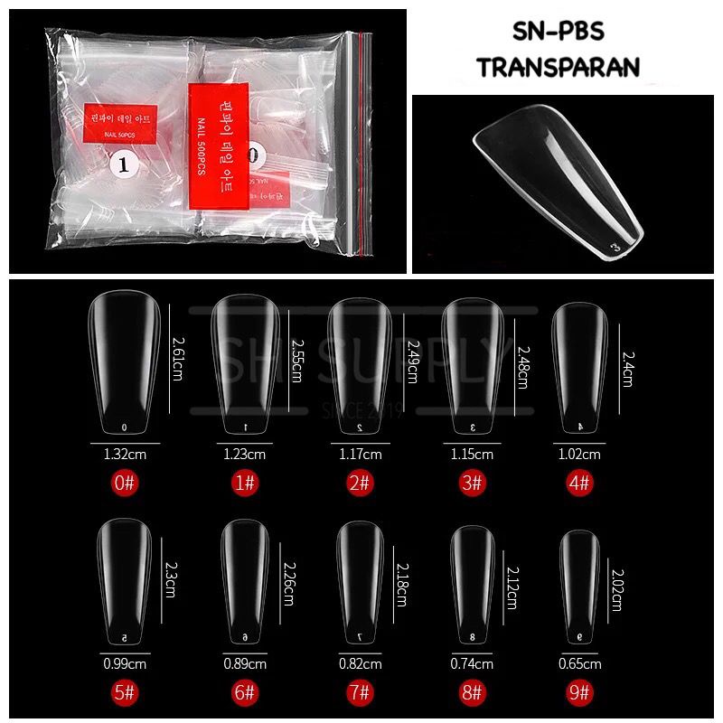 Jual PBS - FAKE NAIL / KUKU PALSU / KUPAL SHORT COFFIN / T SHAPE ...