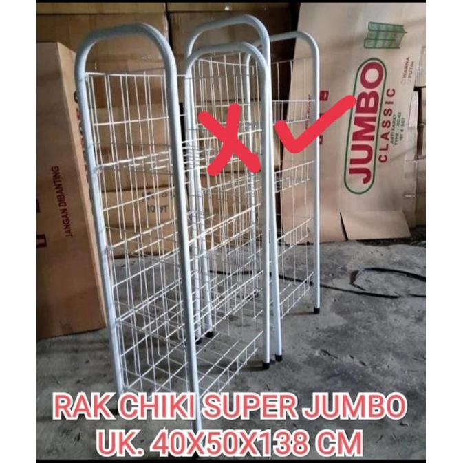 Jual RAK CHIKI susun 4 SUPER JUMBO/ rack Chiki /rak warung /rak ciki ...