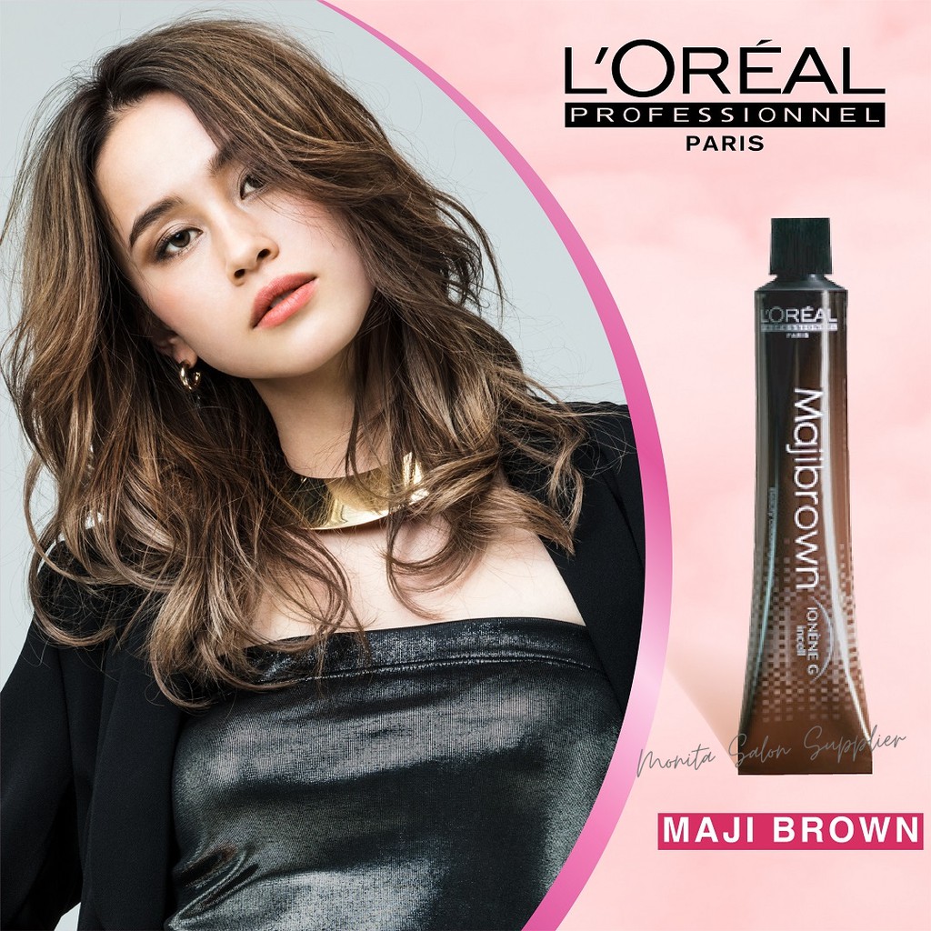 Jual Loreal Prof Majikit Brown semir cat rambut | Shopee Indonesia
