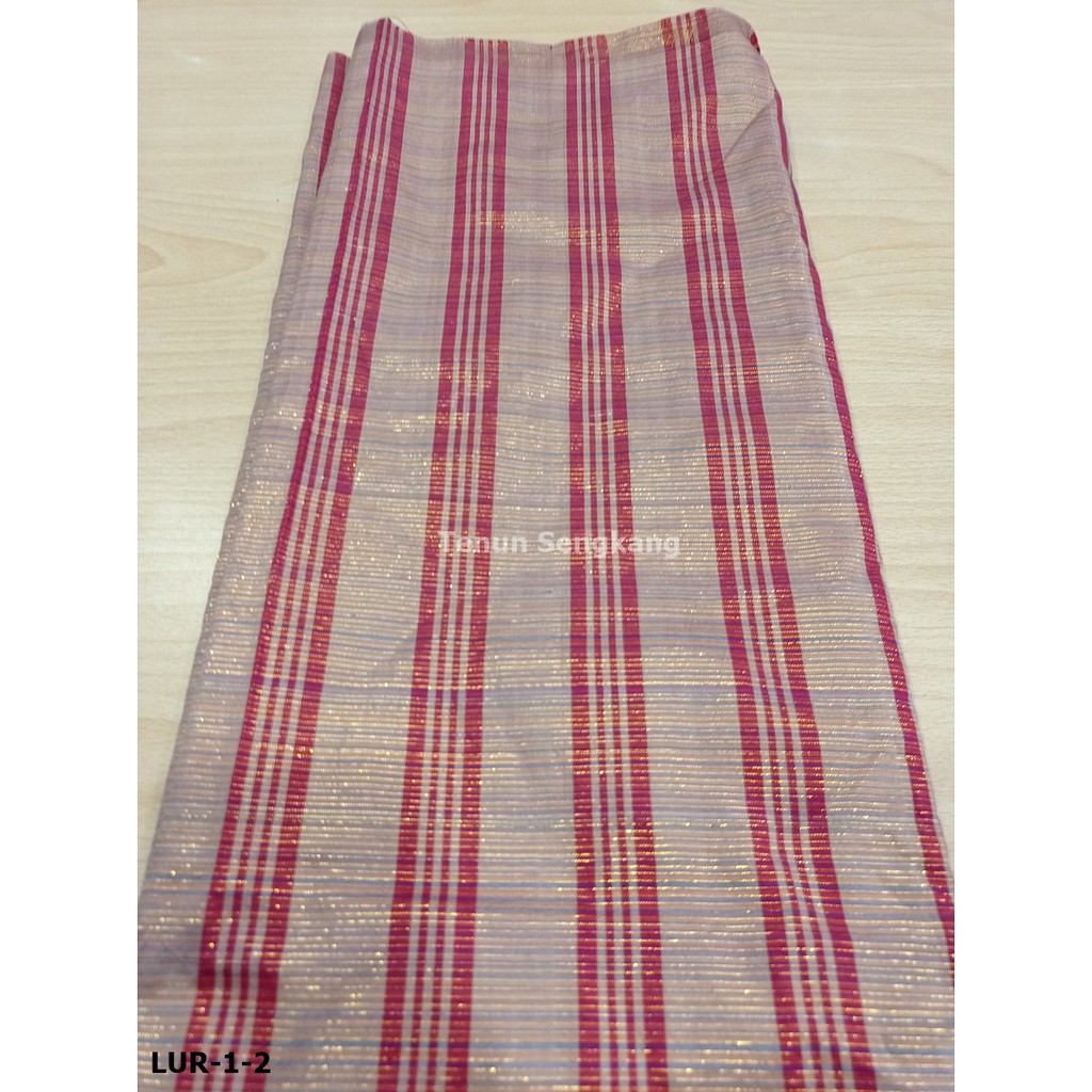 Jual Kain Tenun Lurik Berbenang Emas Bugis Makassar Pink - Tenun ...