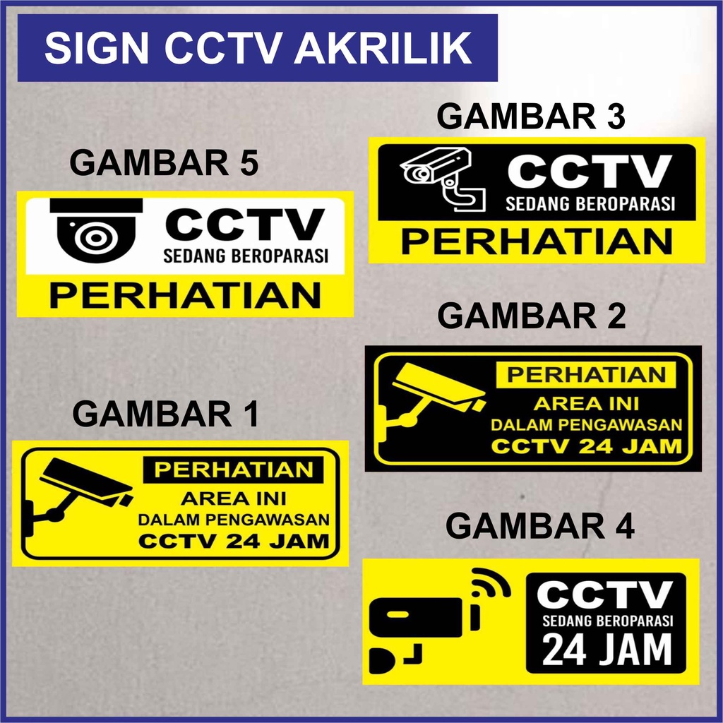 Jual Papan CCTV Akrilik Papan Rambu CCTV | Shopee Indonesia