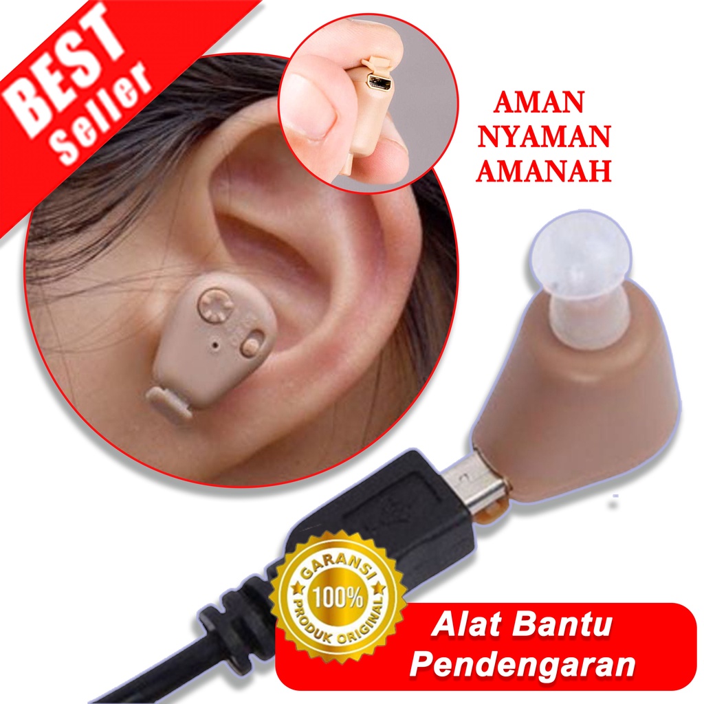 Jual Alat Bantu Dengar Pendengaran Telinga Orang Tua Tuli Hearing Aid Rechargeable Mini Pengeras ...