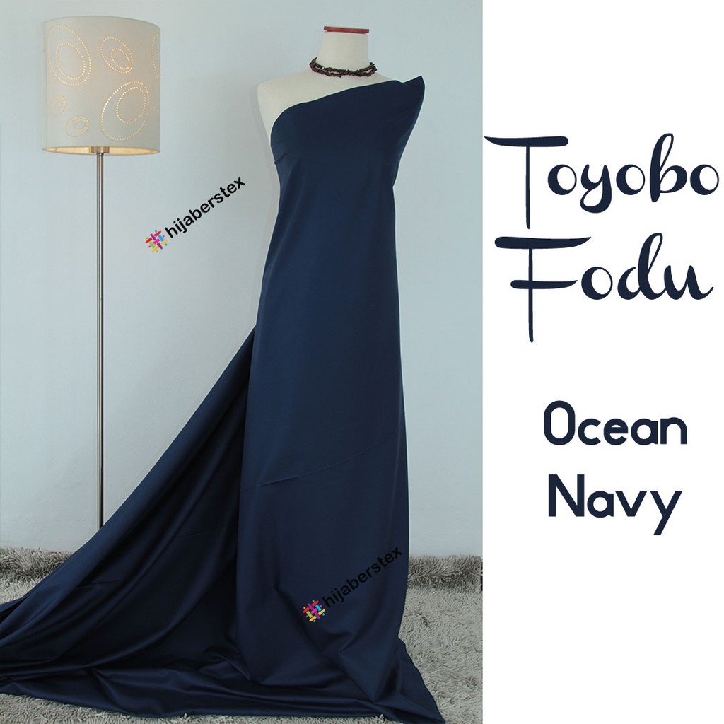Jual 1/2 Meter Kain TOYOBO FODU Ocean Navy (ecer warna) | Shopee Indonesia