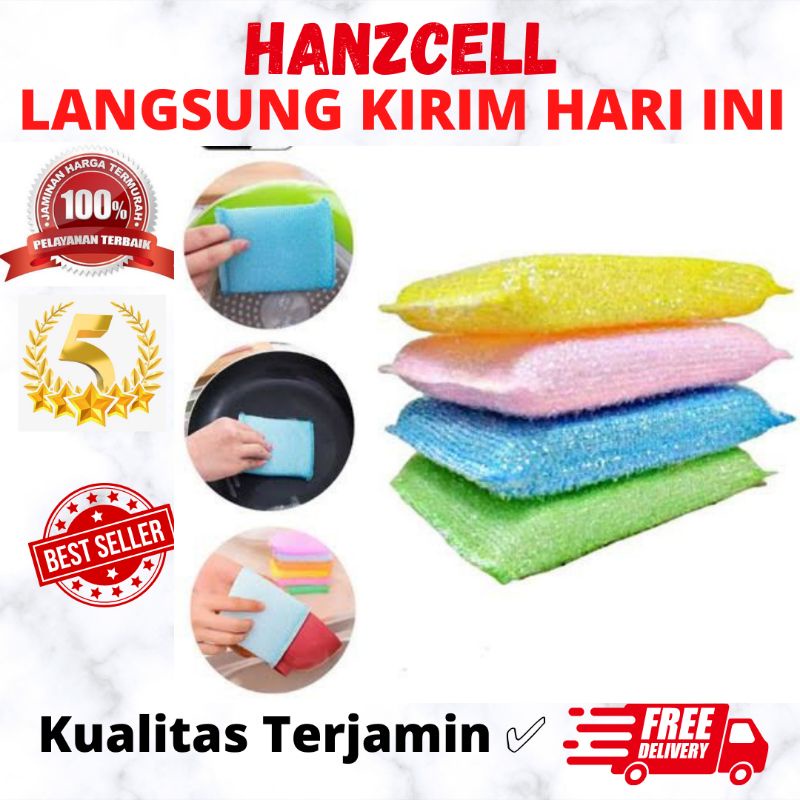 Jual Spons warna warni cuci piring sponge gosok piring warna warni ...