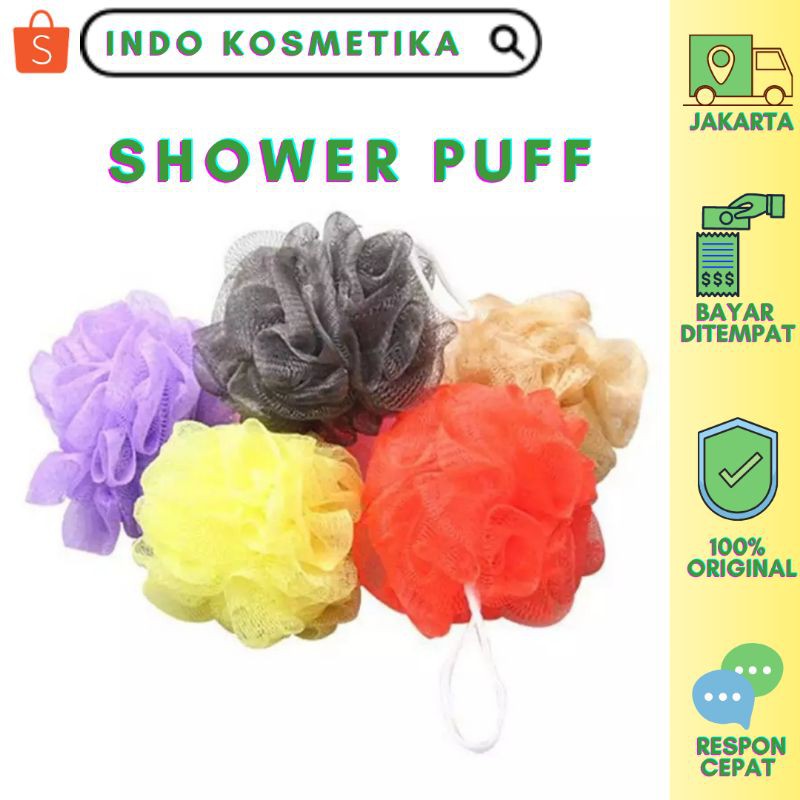 Jual SHOWER PUFF / SIKAT MANDI PEMBUAT BUSA SABUN / SIKAT BADAN / SABUT ...