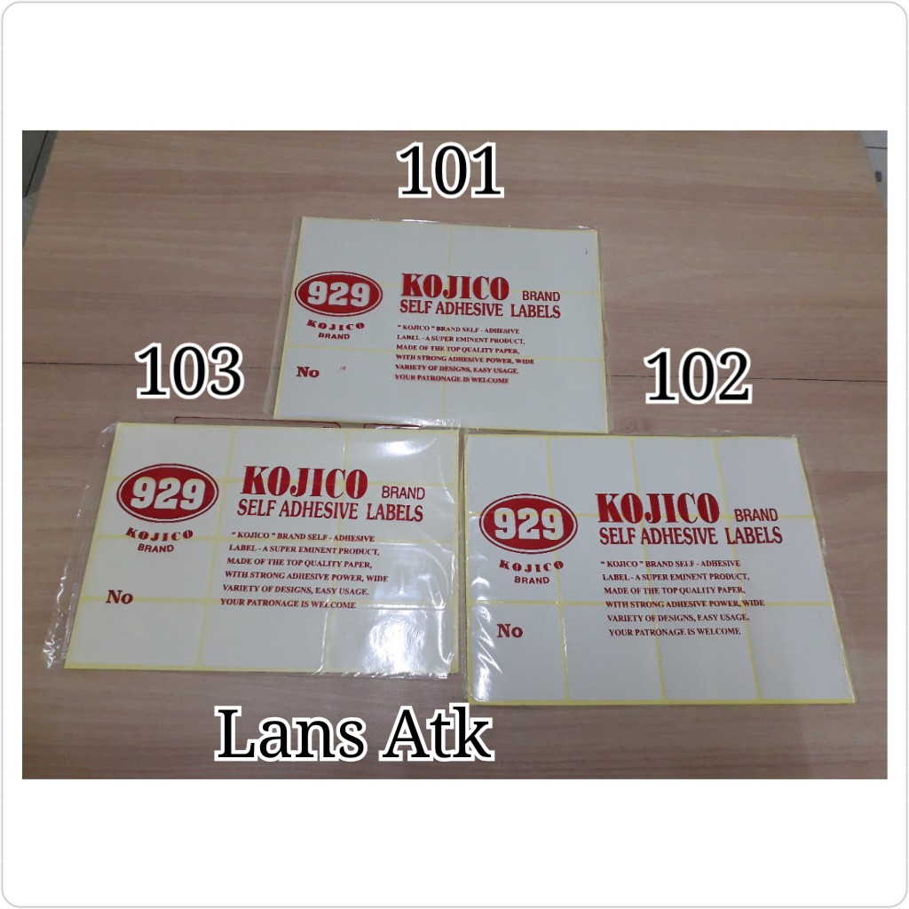 Jual Label Harga Kojiko No. 101, No. 102, dan No. 103 | Shopee Indonesia