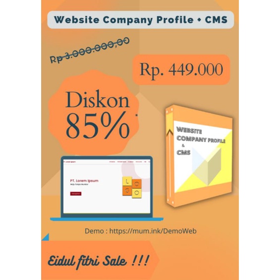 Jual Website company profile + CMS siap pakai MQL store | Shopee Indonesia