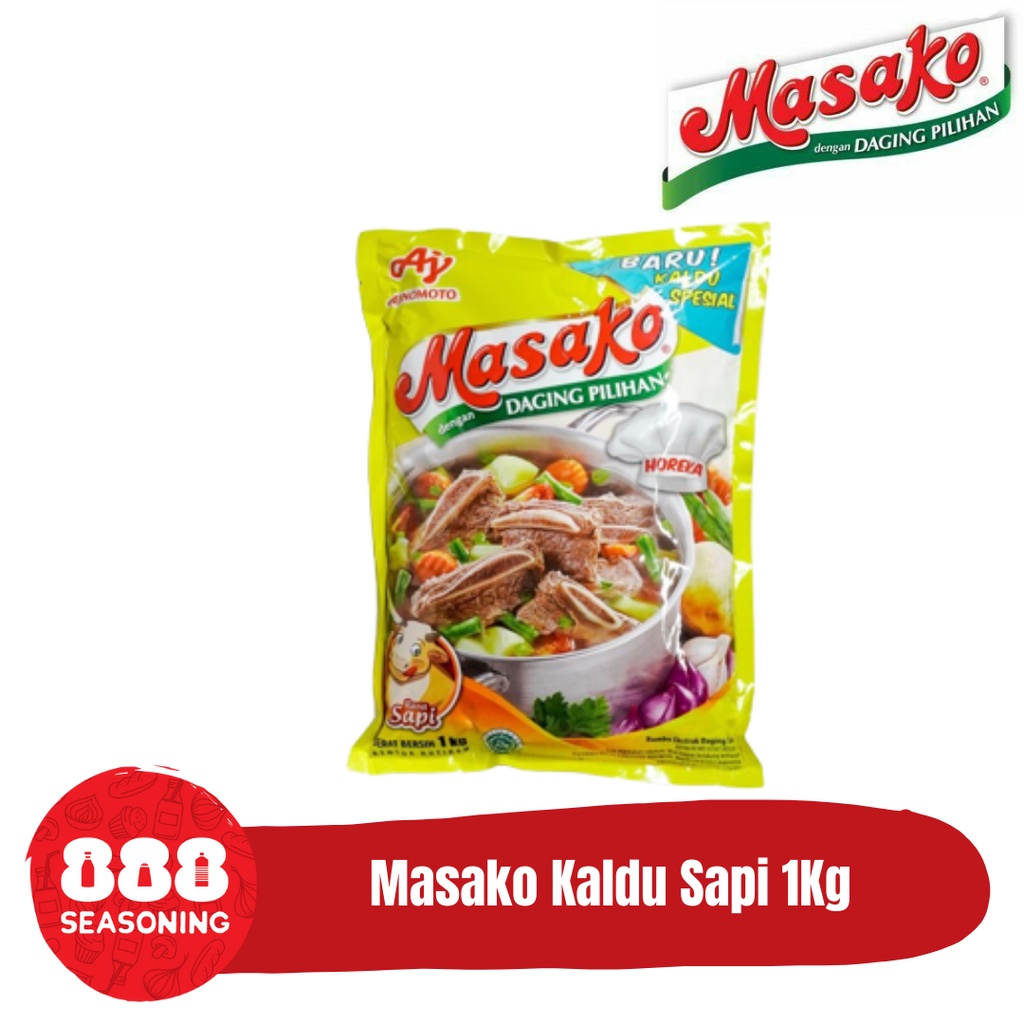Jual MASAKO KALDU SAPI PENYEDAP RASA 1000g/ 1kg | Shopee Indonesia