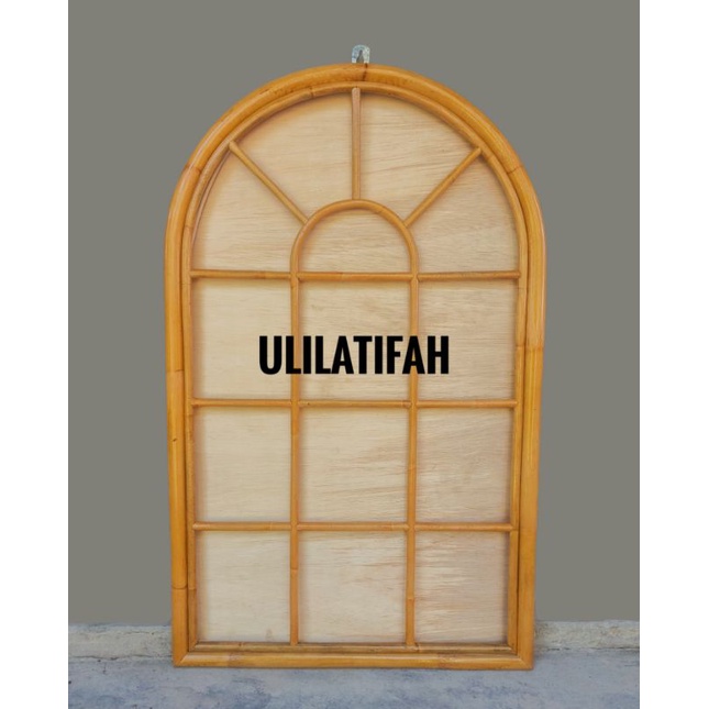 Jual frame kaca cermin rotan / rattan mirror / frame cermin jendela ...