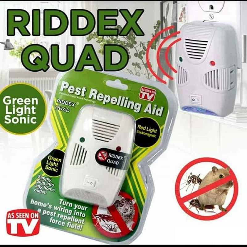 Jual Riddex QUAD Alat Pengusir Tikus Kecoa Serangga Metode Ultrasonic ...