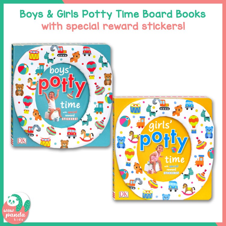 Jual Boys & Girls Potty Time Board Books with special reward stickers ...