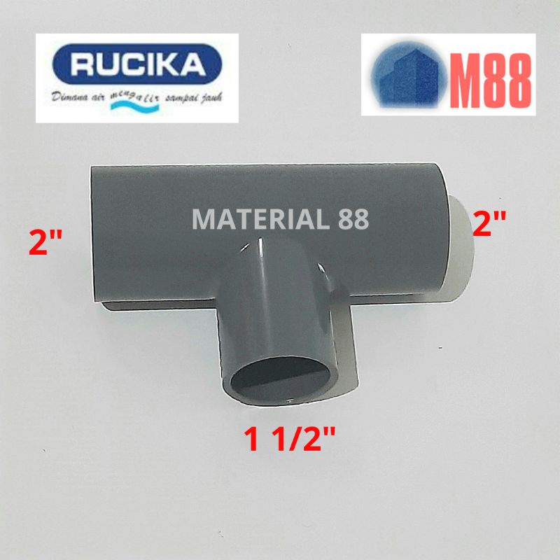 Jual RUCIKA Vlok Tee 2 x 1 1/2 AW Reducer Increaser Te 2 × 1.5 inch ...