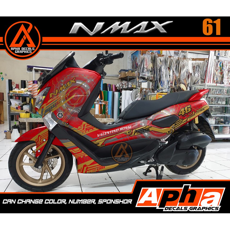 Jual STIKER STICKER MOTOR DECAL PRINT CUSTOM YAMAHA NMAX 155 OLD HITECH ...