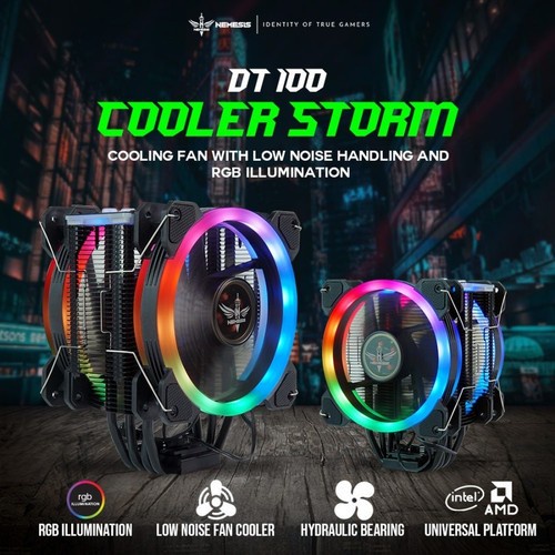 Jual Fan Processor Double Tower RGB DT100 COOLER STROM DT-100 DT 100 ...