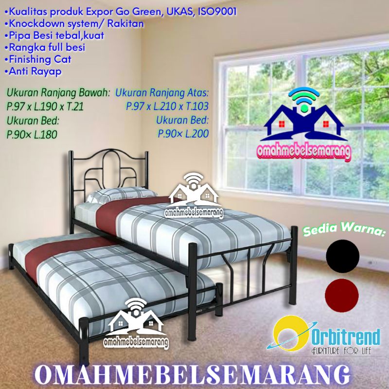 Jual Ranjang Besi 2in1 sorong ORBITREND JUPITER PLUTO Divan minimalis ...