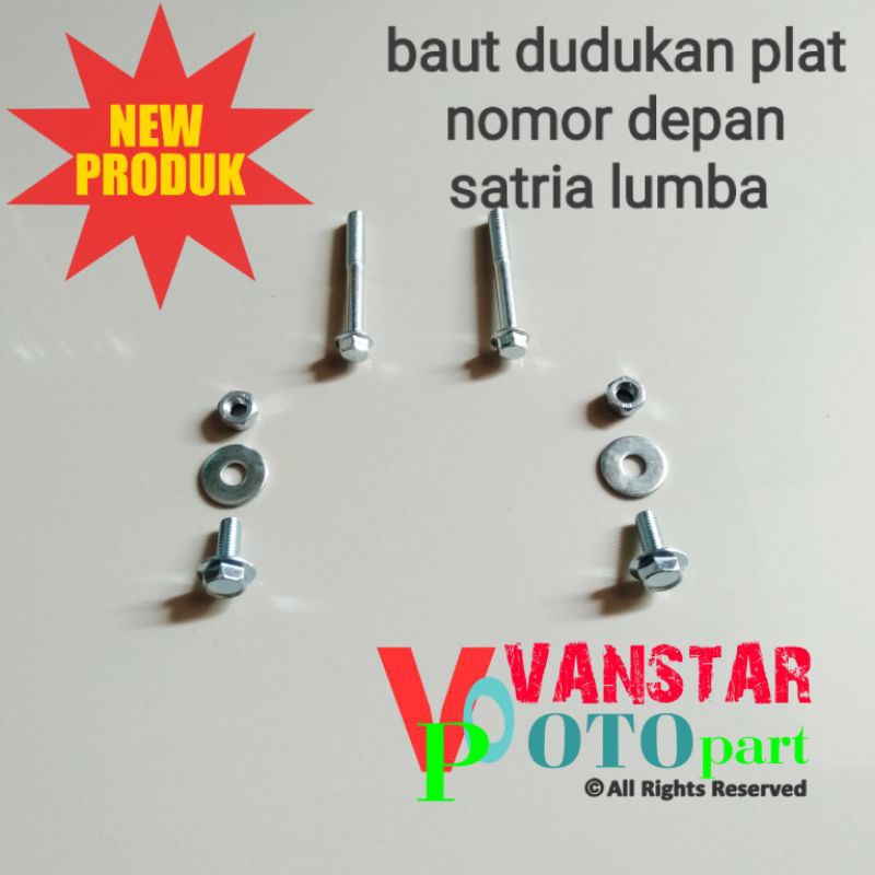 Jual baut dudukan plat nomor depan satria 2 tak lumba | Shopee Indonesia