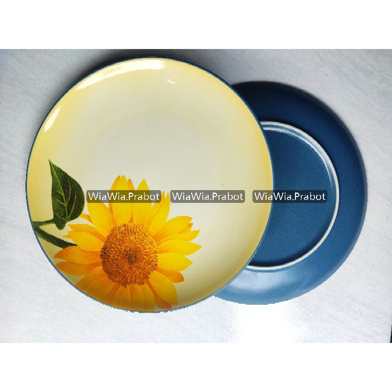 Jual salad plate 8inc stoneware / piring kue keramik motif / piring HSI ...