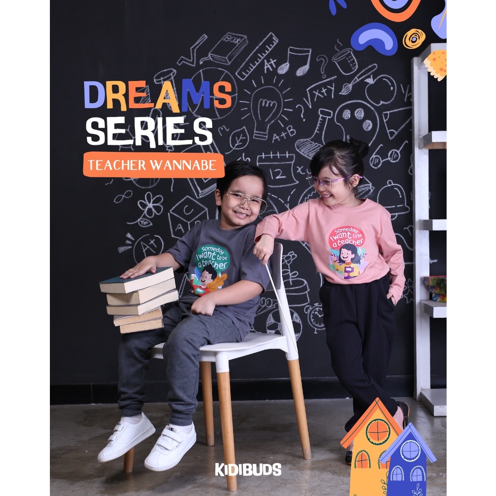 Jual KT009 Kaos Kidibuds Teacher Wannabe Boy Version by Afrakids ...