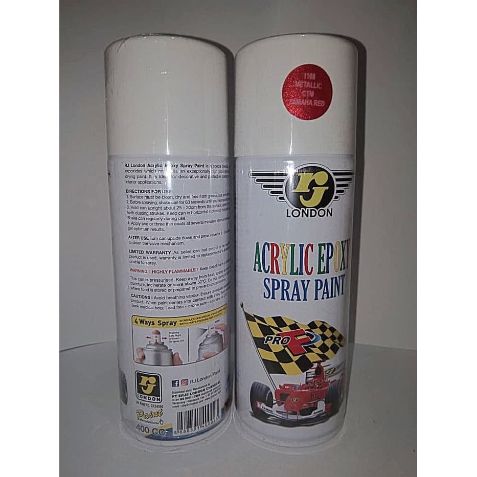 Jual RJ London 400CC CTM Yamaha Red (1108) Spray Paint, Cat Semprot ...