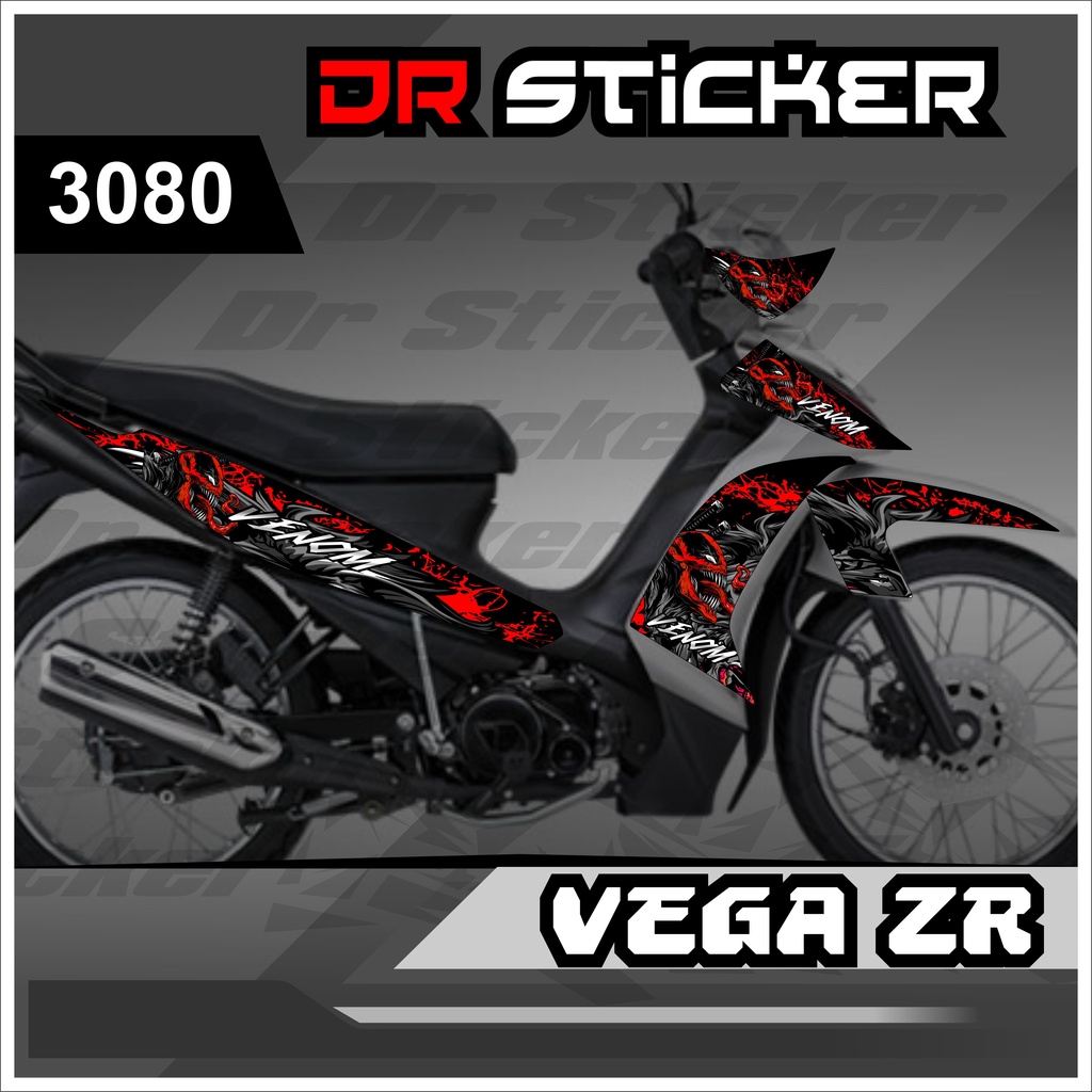 Jual Sticker Striping Motor Vega ZR Desain Venom Semi Full-Striping ...