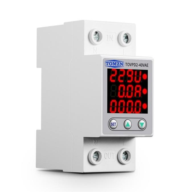 Jual AC PROTECTOR 220V 40A OVER UNDER VOLTAGE OVER CURRENT 3-IN-1 ...