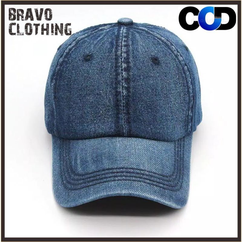 Jual Topi Baseball Bahan Jeans Denim Warna Polos Gaya Korea Casual ...